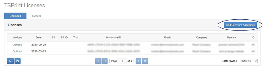 Software assurance Tech Support Page | Terminalworks