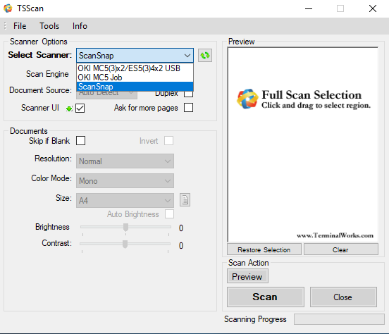 TSScan Tech Support Page | Terminalworks